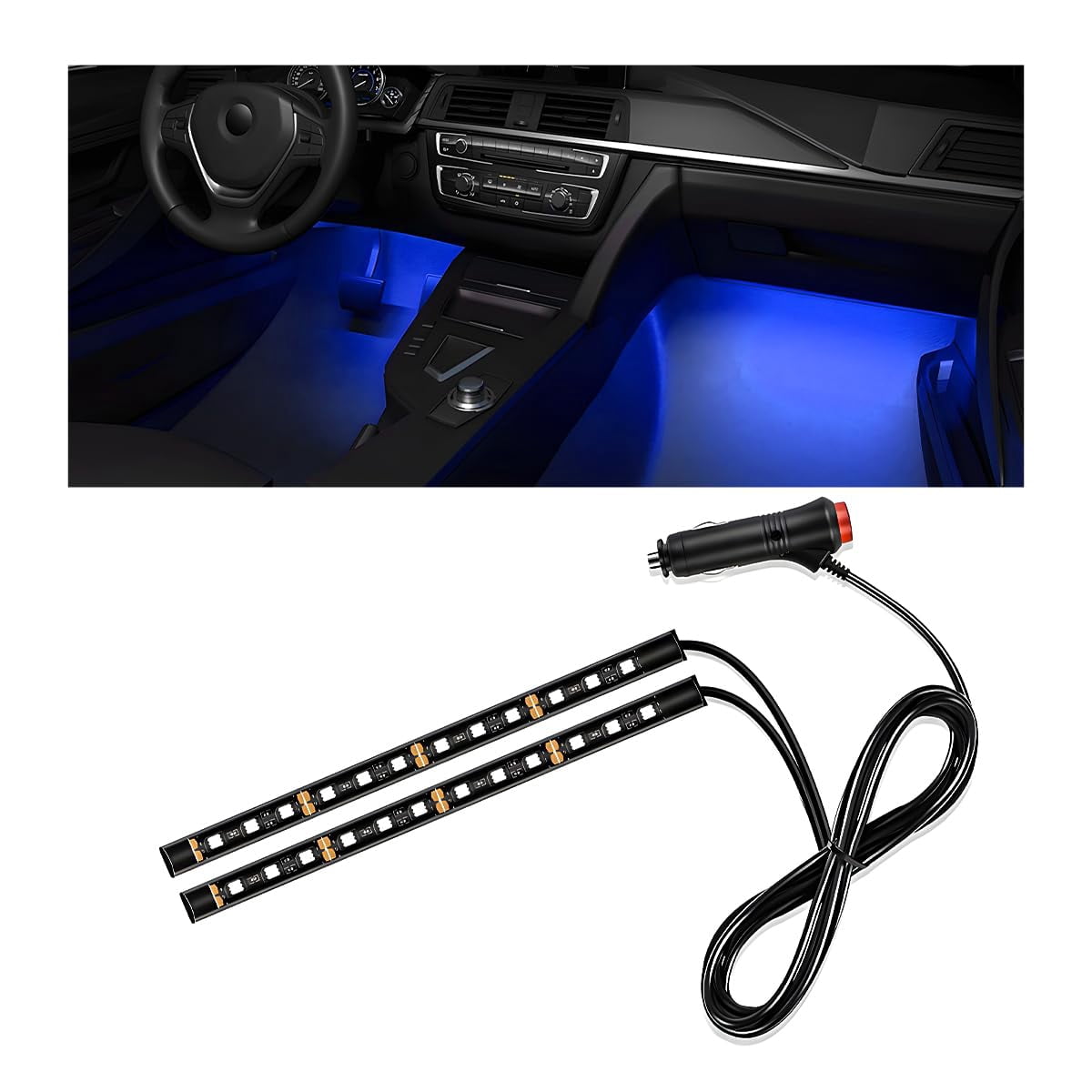 Wevdn Car Interior LED MMF7 Strip Light, 12V 25 LED Neon Ambient Night ...