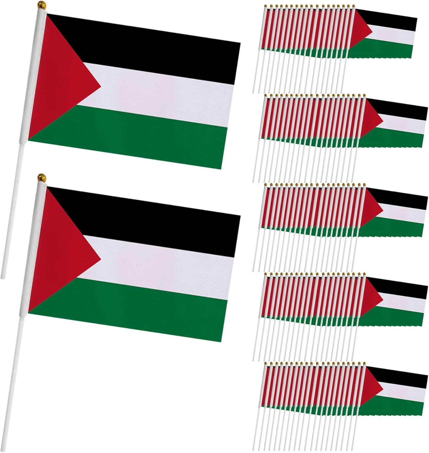 Wewean 100PCS Hand Held Small Mini Flag Palestine Flag Palestinian Flag ...