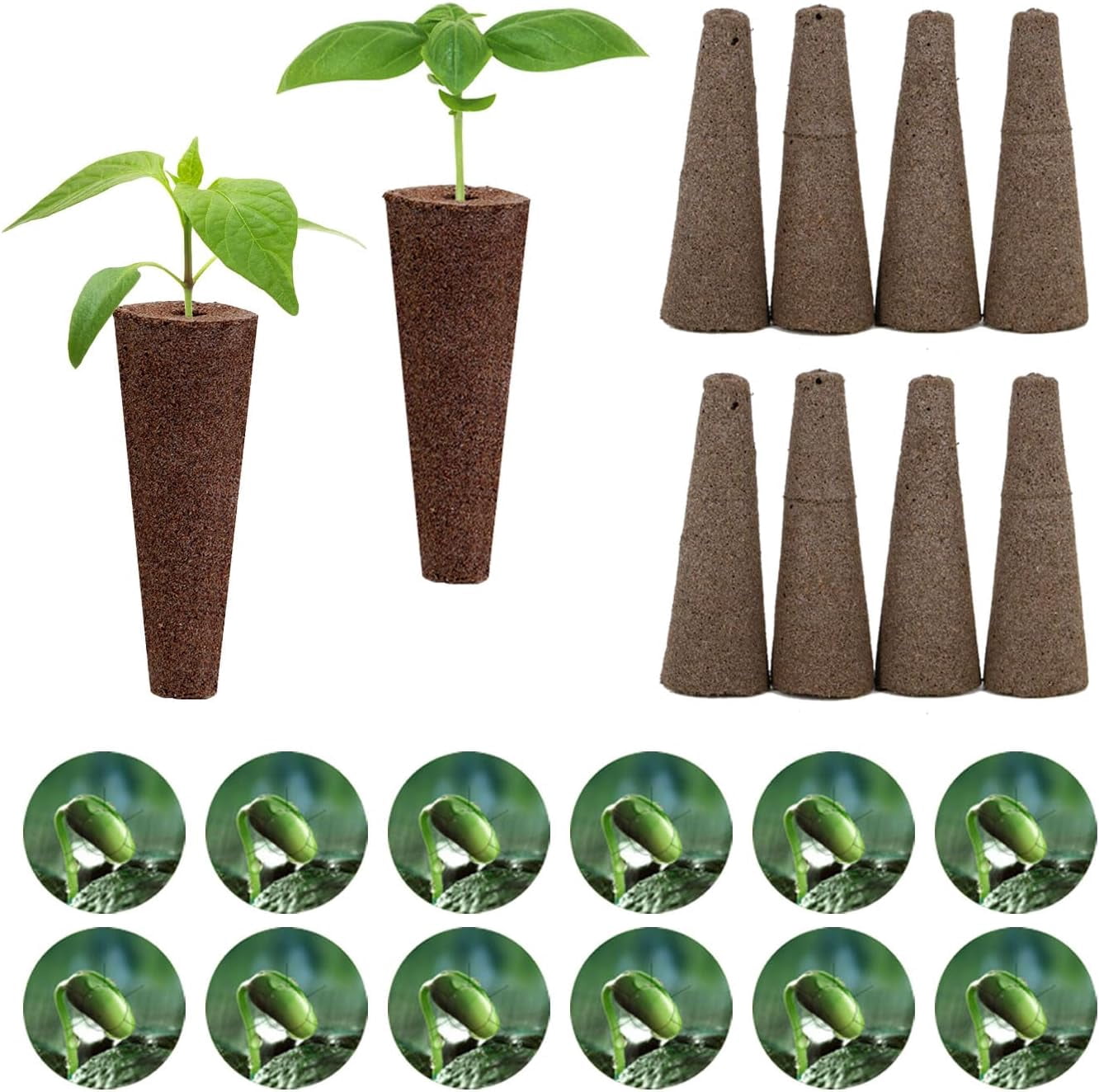 Wewean 100Pc Replacement Grow Sponge, Hydroponic Seed Pod Kit for AeroG ...