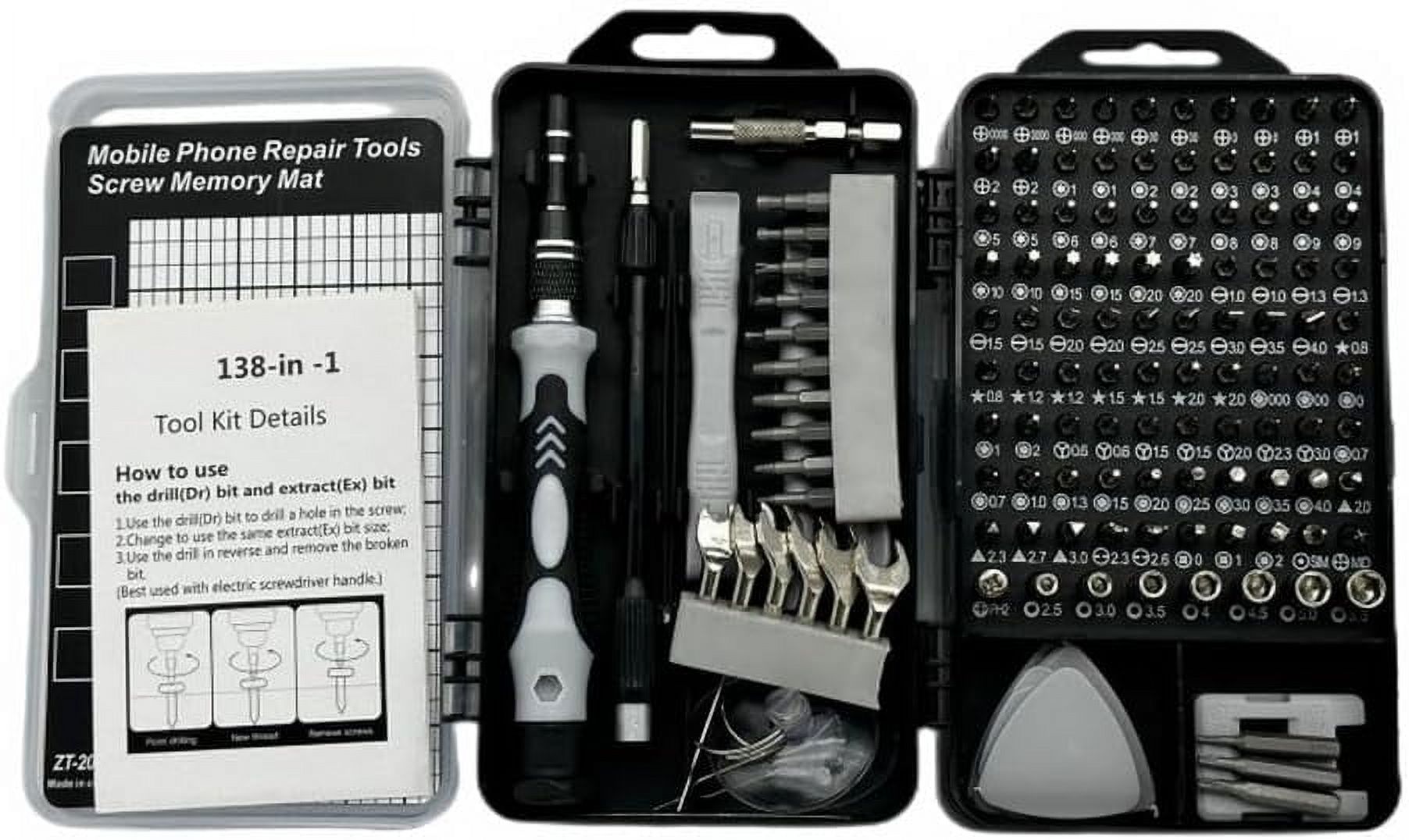 Wewean 115-in-1 Precision Screwdriver Set for Cell Phone Repair(Random ...