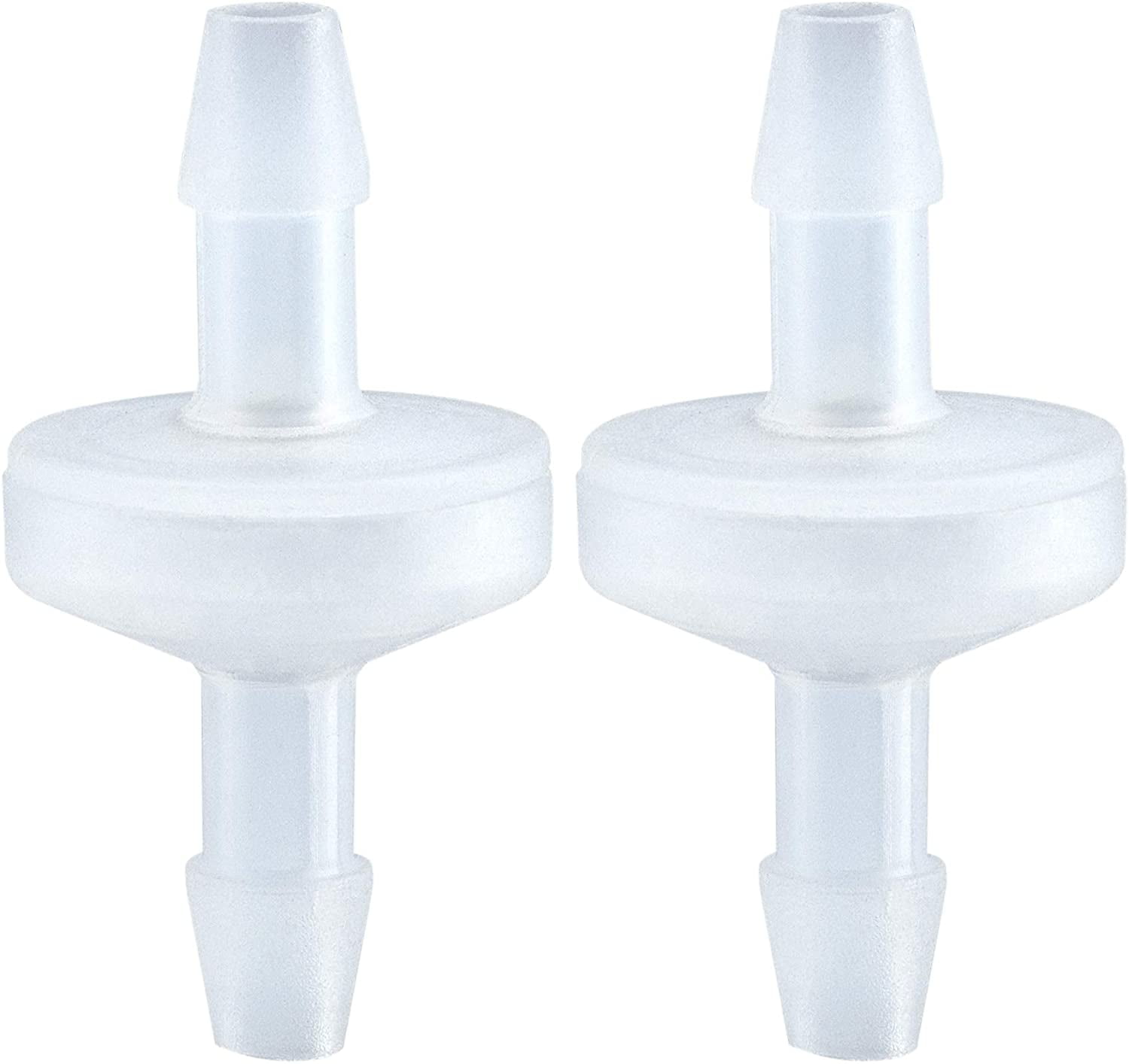 Wewean 2 Pack 1/8 inch (3mm/4mm) Check Valve, PVDF Wear-Resistant One ...