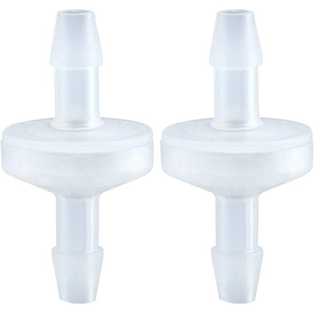 Wewean 2 Pack 1/8 inch (3mm/4mm) Check Valve, PVDF Wear-Resistant One ...