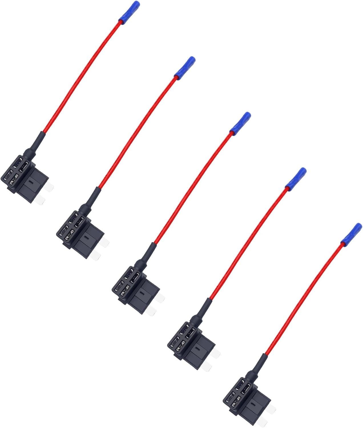 Wewean 5 Pack Fuse Adapter for car, Dual Circuit Adapter, 12V Add-a ...