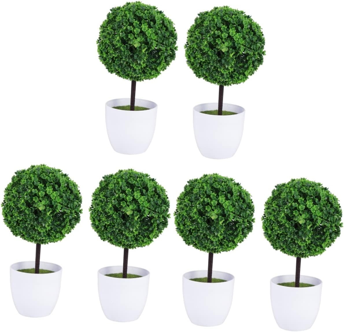 Wewean 6 Pcs Artificial Plants Ball Extra Large Flower Pots Outdoor ...