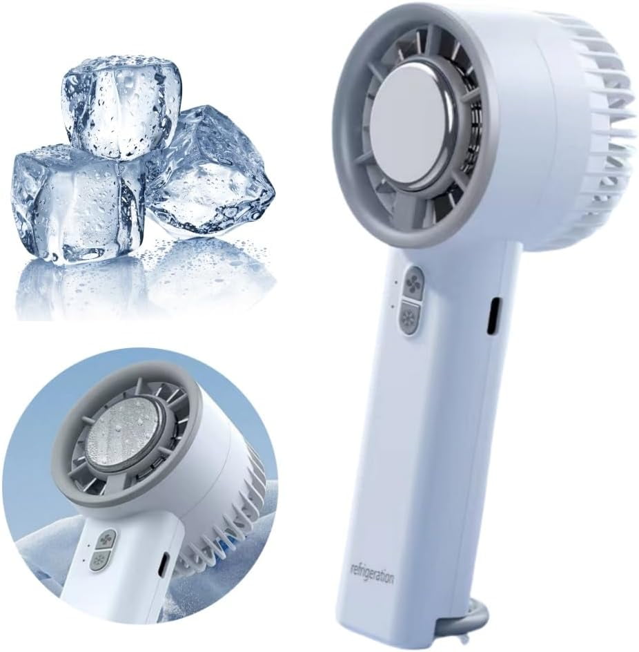 Wewean Air Conditioning Fan - Real Portable Ice Cold Handheld Fan ...