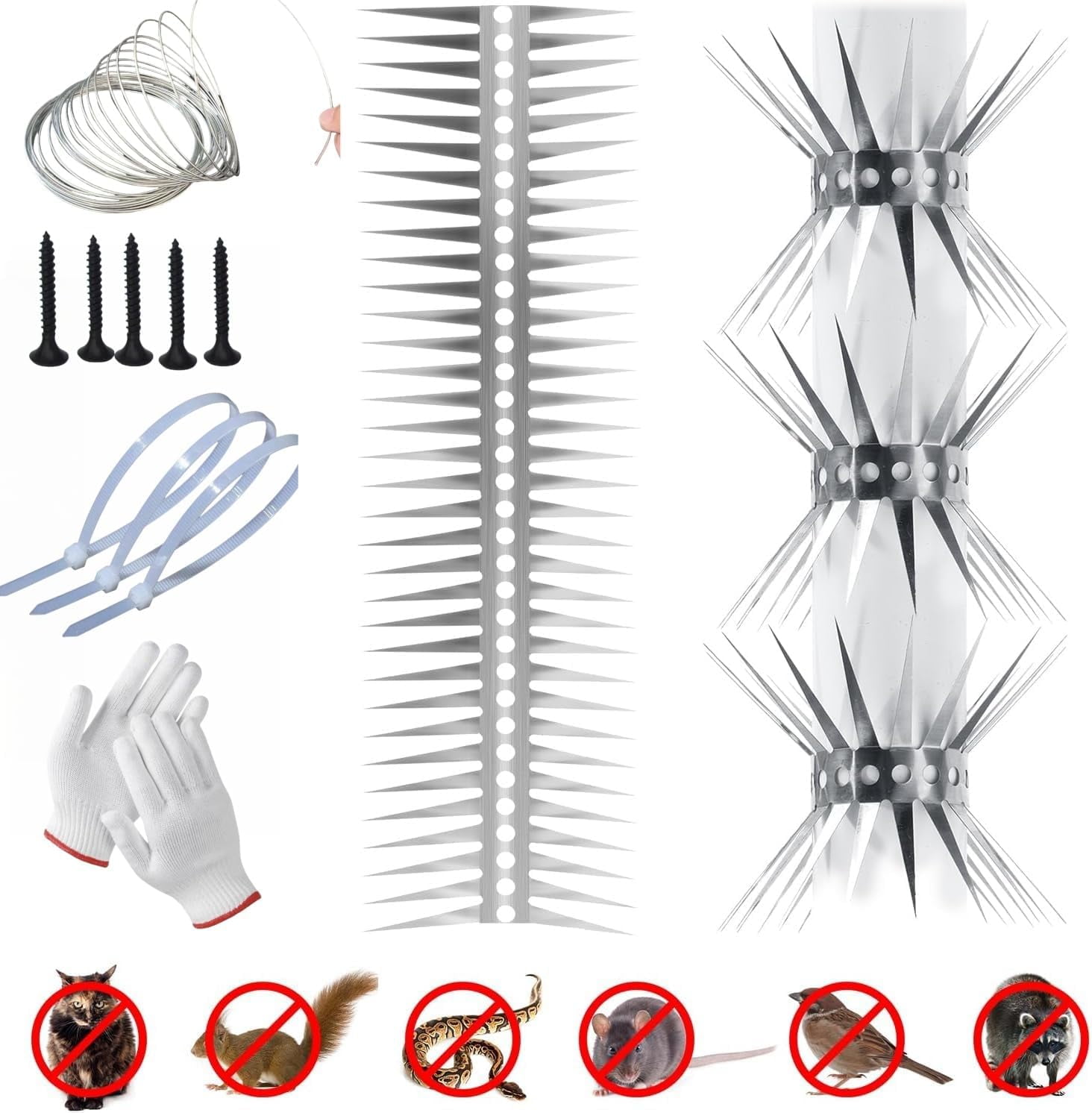 Wewean Anti Animal Climbing Thorns Bird Spikes Squirrel Baffle Squirrel ...