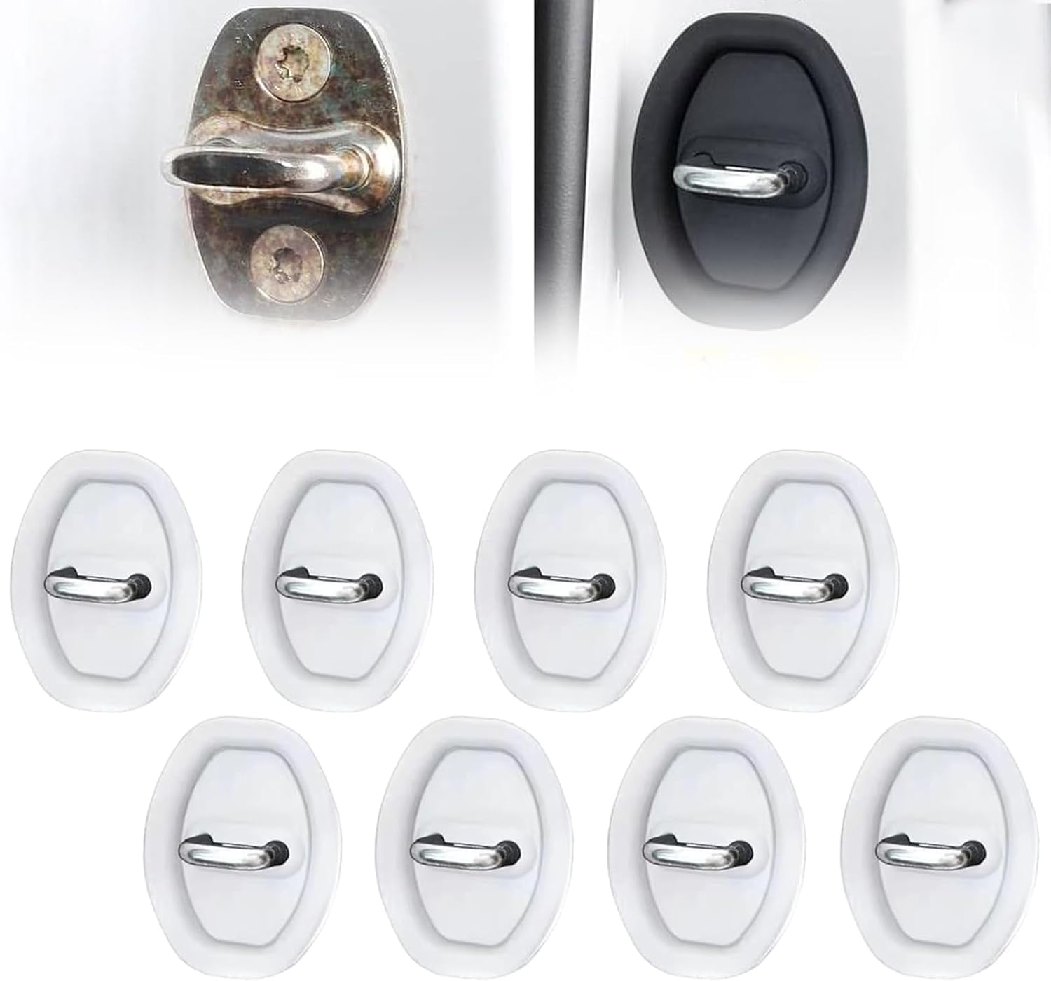 Wewean Car Silicone Door Latch Protective Cover, Silent Shock Pads ...