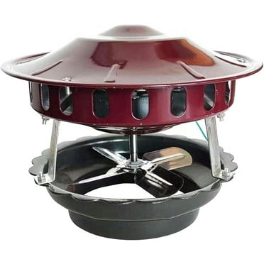 6-Blades Wood Stove Fan with Hose Clamp, Pipe Heat Powered Stove Fans ...