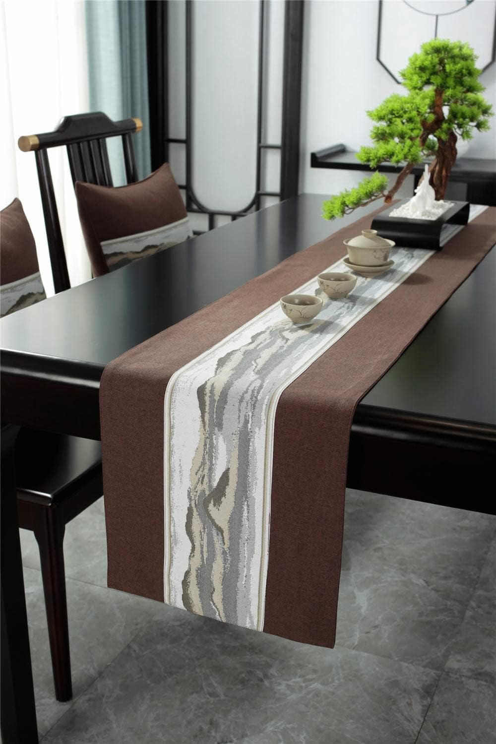 Wewean Cotton Linen Fringe Table Runners Macrame Tablerunner for ...