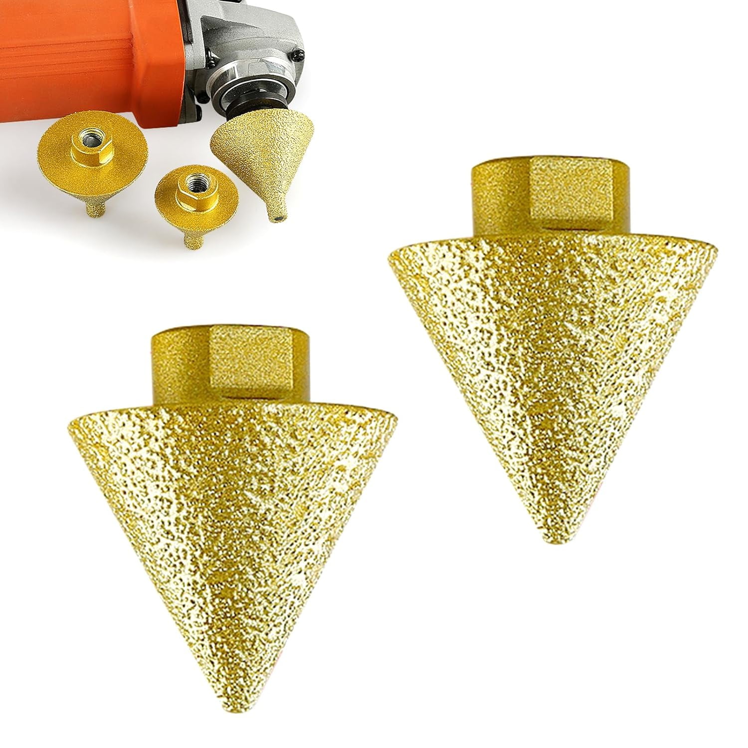 Wewean Diamond Beveling Chamfer Bit for Angle Grinders, 0-2"(50mm ...