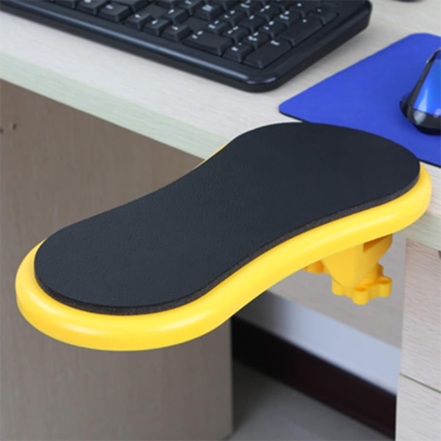 Wewean Ergonomic Desk Extender Clamp On Keyboard Tray, 180° Rotatable ...