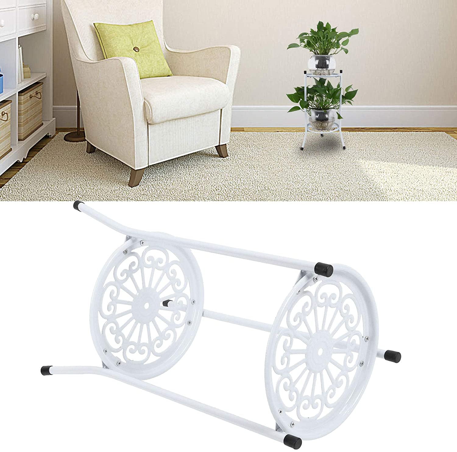 Wewean Flower Display Shelf, Indoor Outdoor Multiple Flower Pot 2‑Tier ...