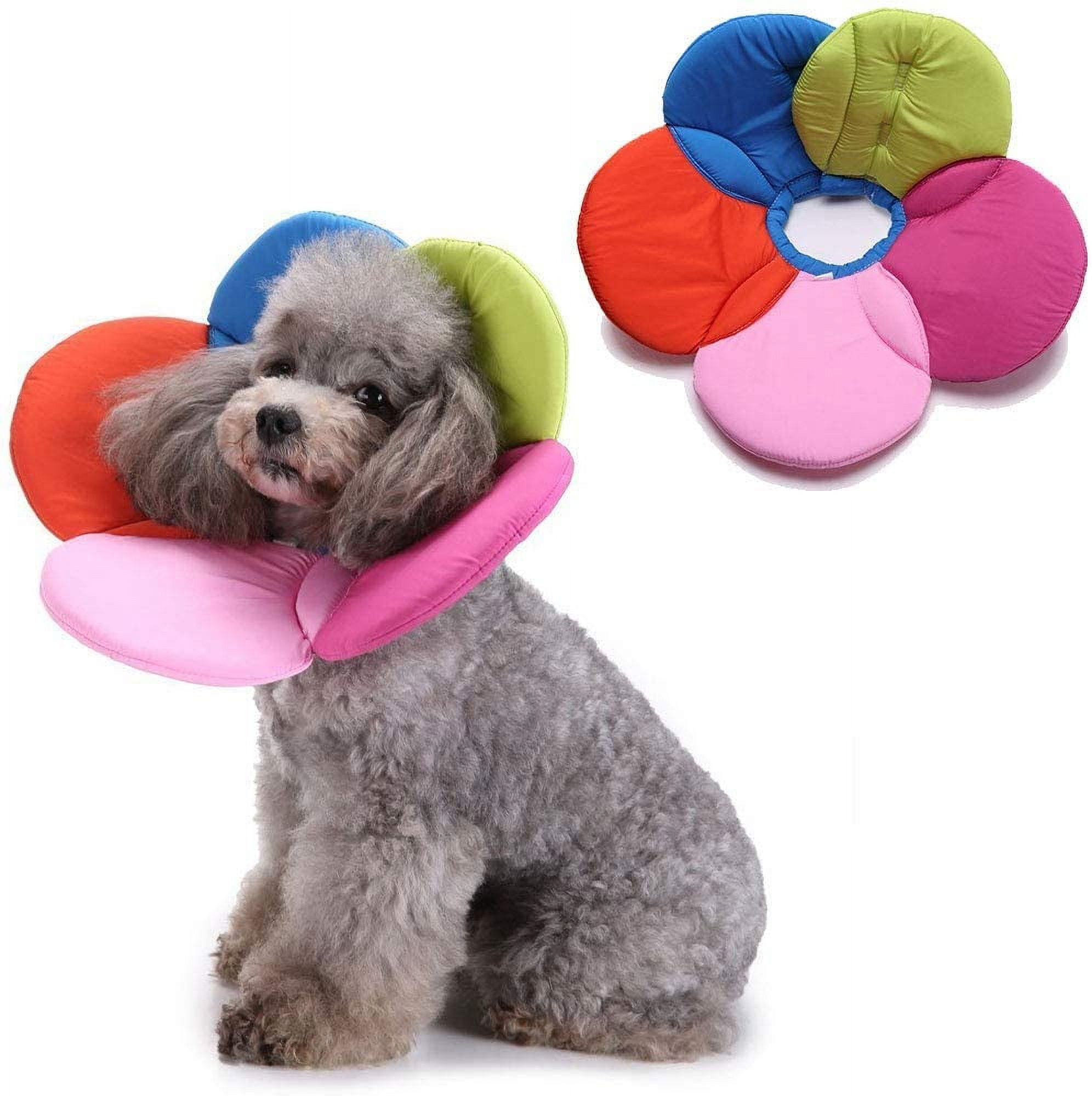 Wewean Flower Shapes Soft Pet Cone Recovery Collar for Dogs Cats After ...