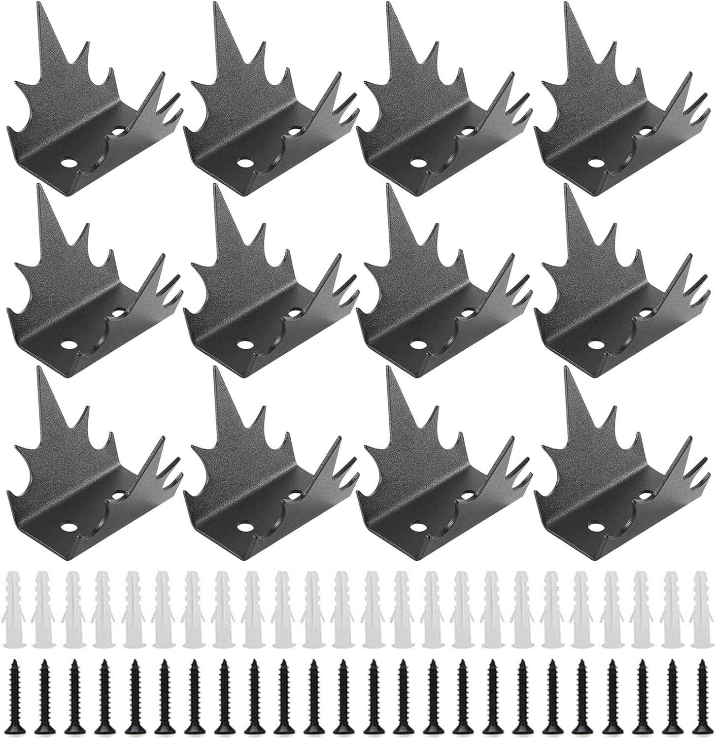 Wewean Intruder Deterrent Fence Wall Spikes, 12pcs Security Fence ...