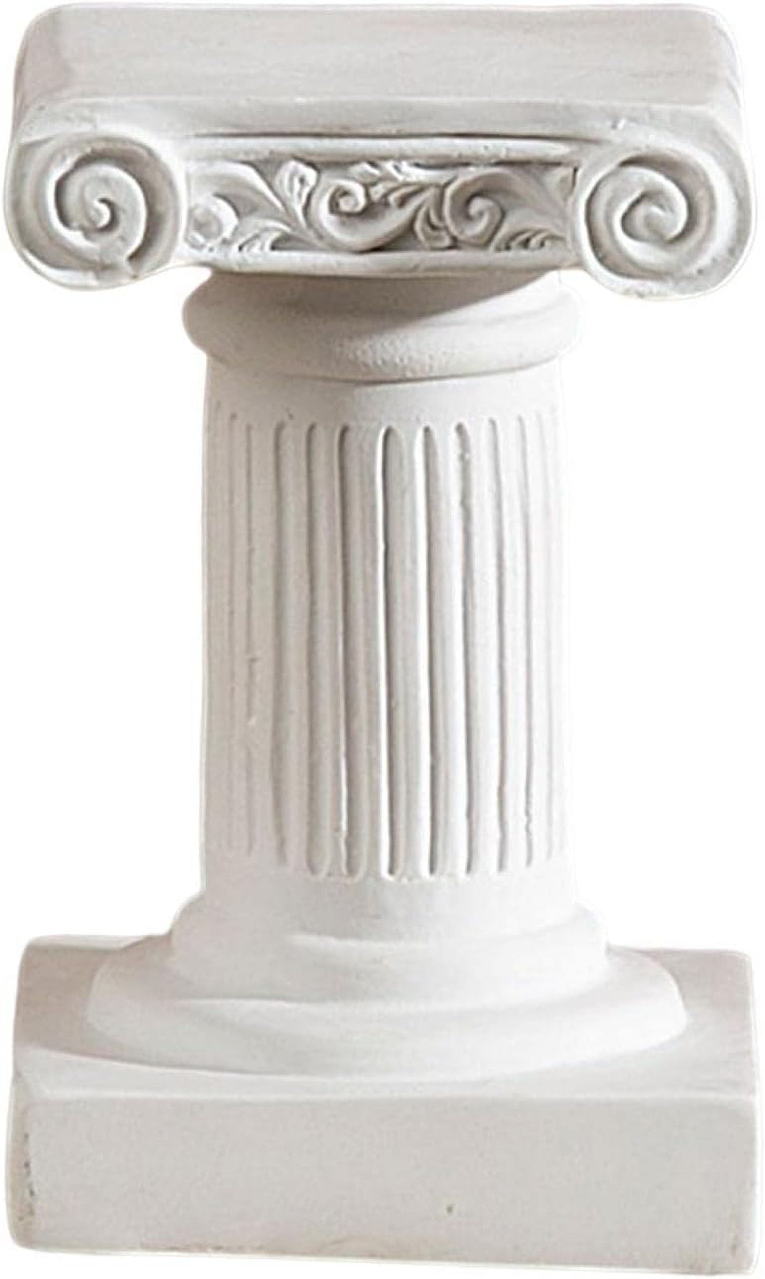 Wewean Mini Greek Columns Alabaster Sculpture Cast Resin Home Decor Table Centerpieces White ...