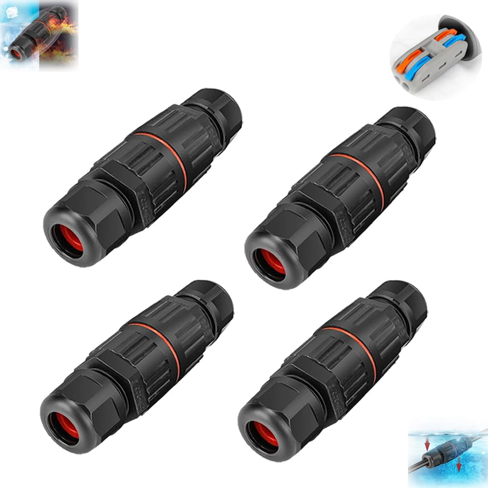 Wewean Outdoor Waterproof Electrical Wire Connector, IP68 Outdoor ...