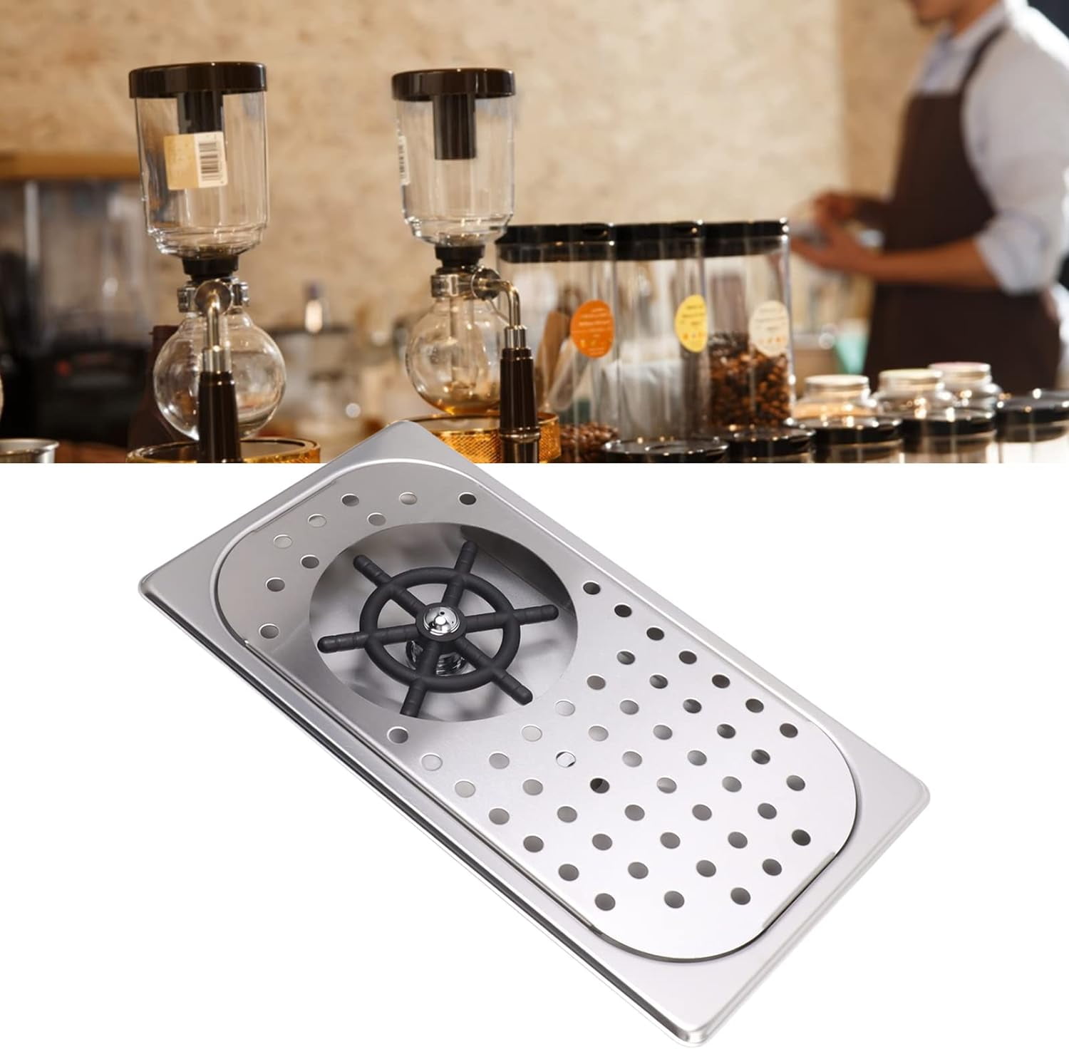 Wewean Pitcher Rinser Cup Washer Glass 304 Stainless Steel Cup Washing ...