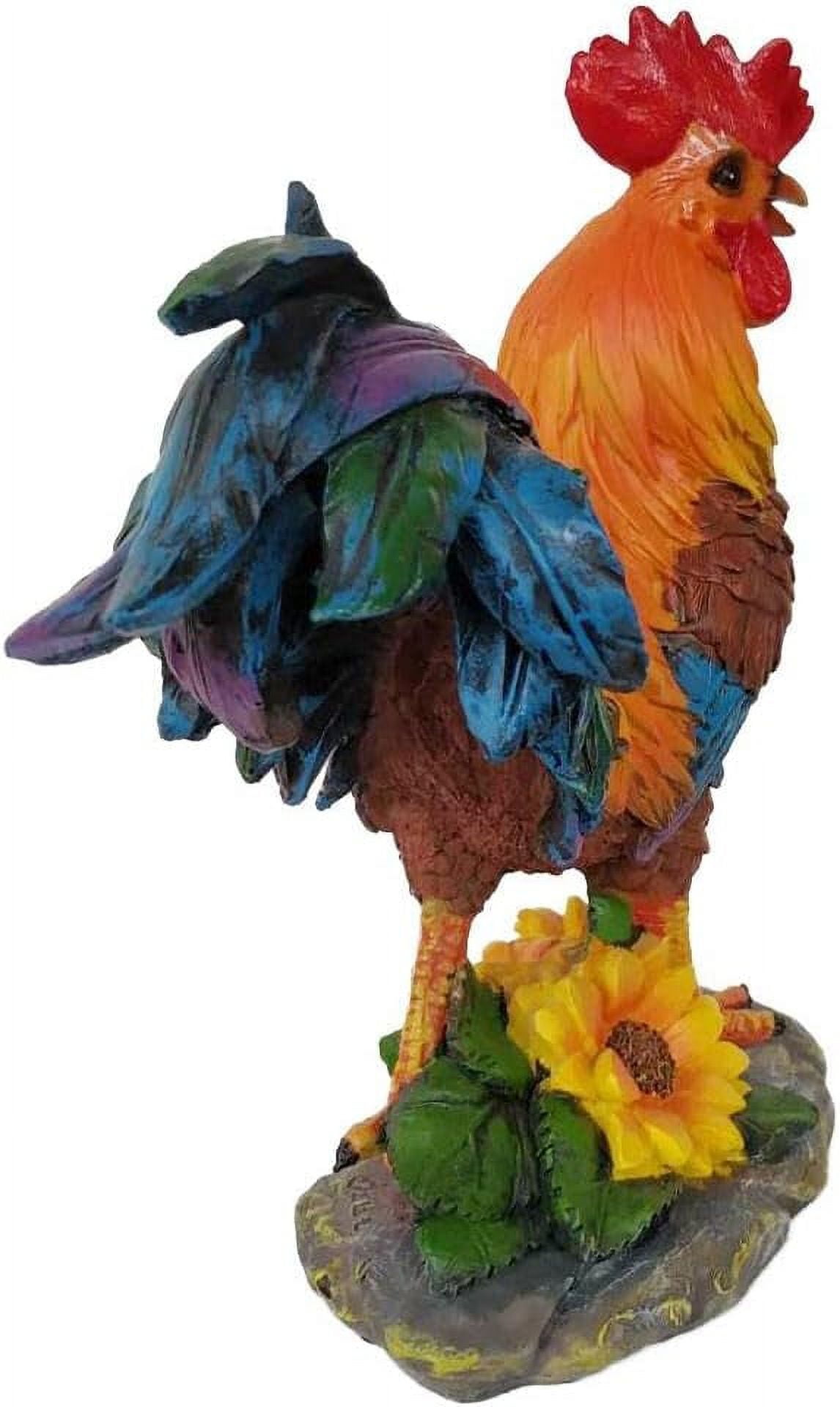 Wewean Rooster Statue Farm Animal Collectible Resin Garden Sculpture ...