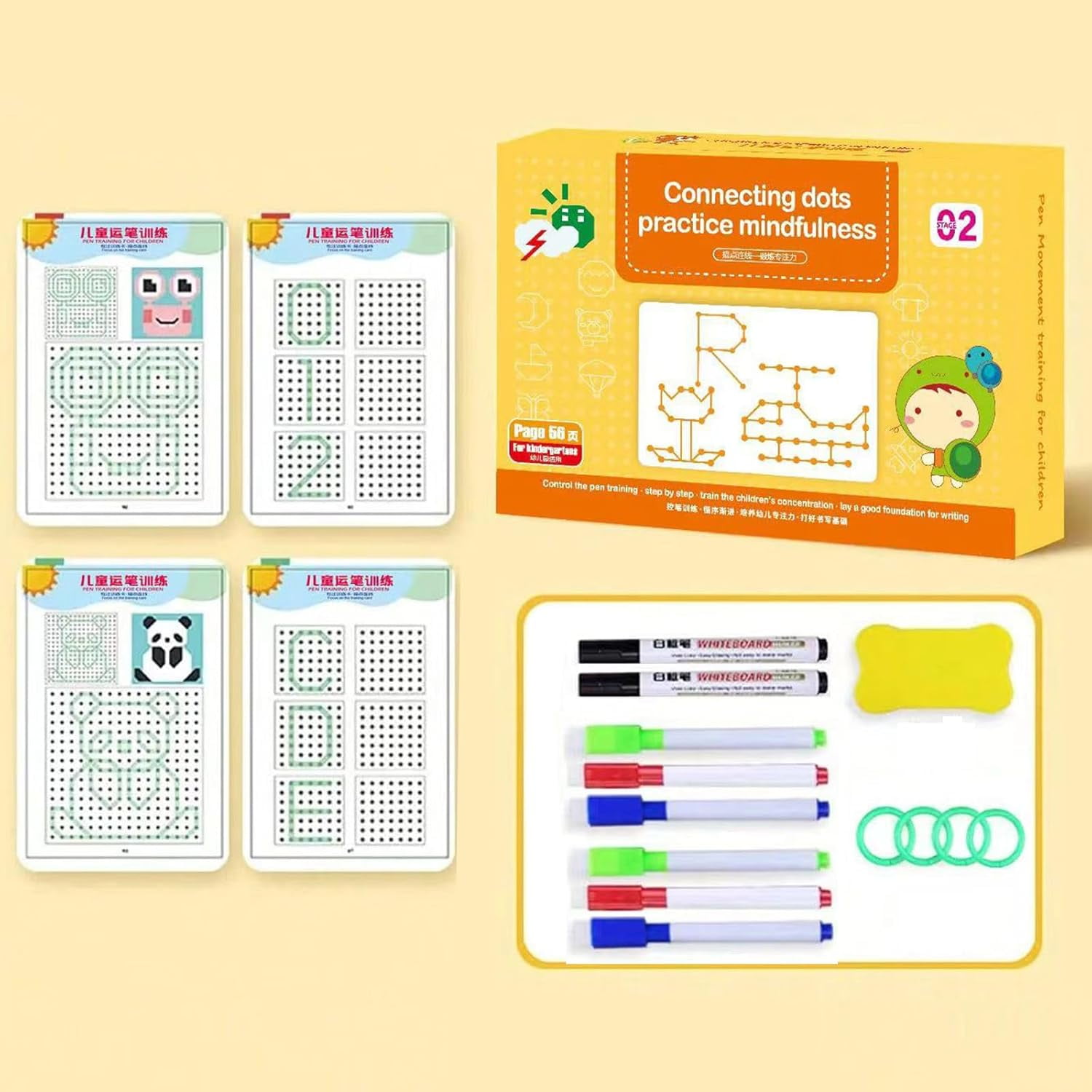 Wewean Scribble Smart Workbook Reusable, Little Curious Scribblesmart ...