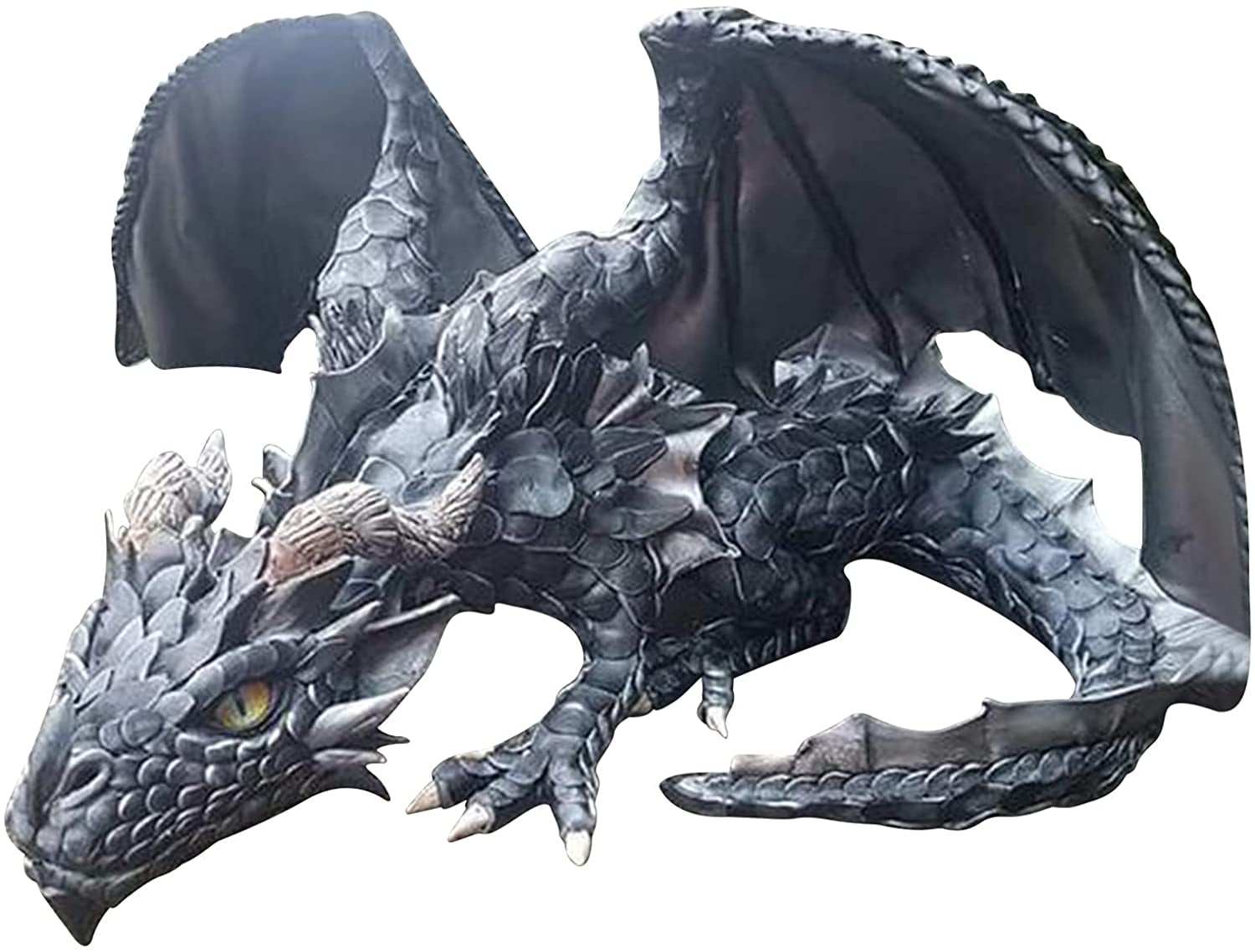 Wewean Squatting Dragon Sculpture,Resin Dragon Statue, Garden ...