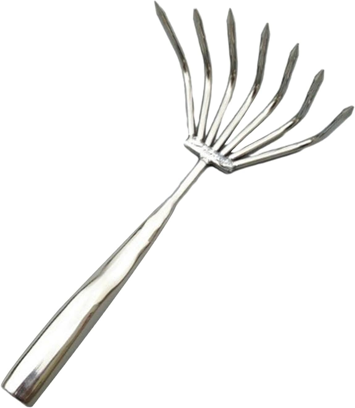 Wewean Stainless Steel Hand Rake Soil Tiller Claw Rake Portable ...