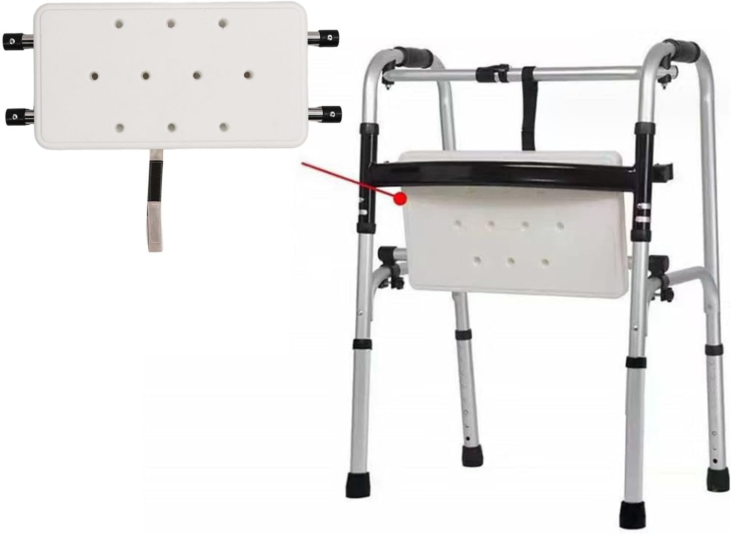 Wewean Walker Rest Seat, Walker Bath Seat Plate, Anti Slip Walker Rest ...