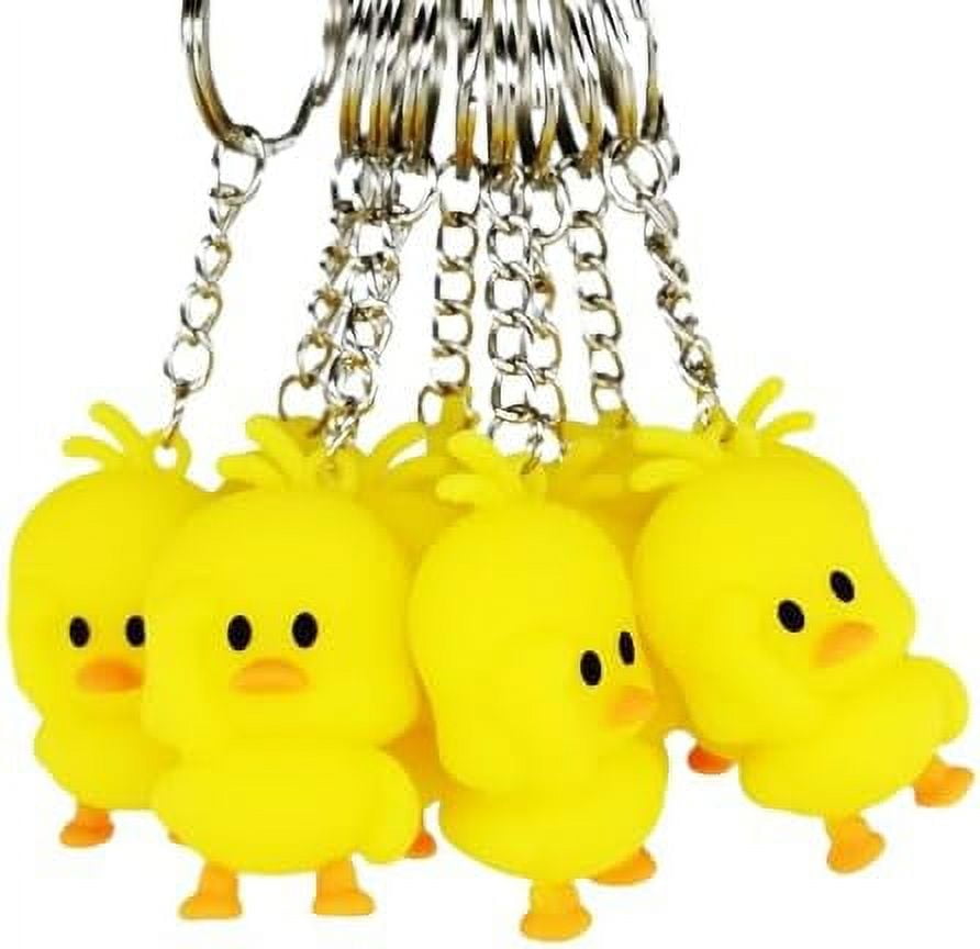Wewean Yellow Duck Keychain Rubber Duck Keychain Ornaments Duck Party ...