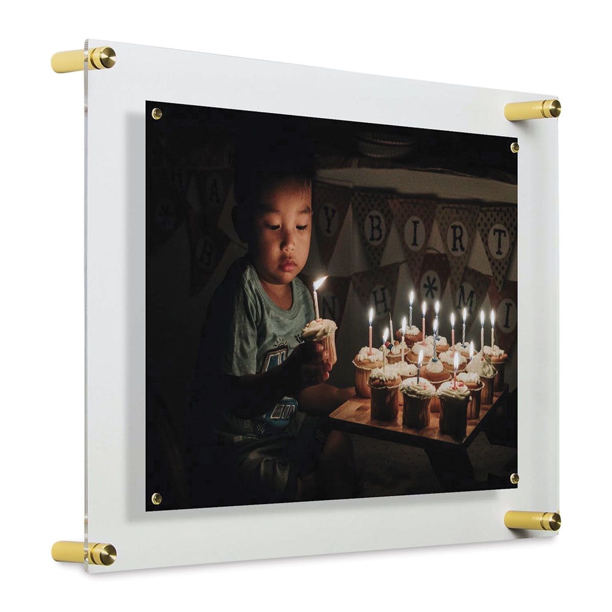 Wexel Art Single Panel Acrylic Display Frame - 14" x 19", Gold Hardware ...