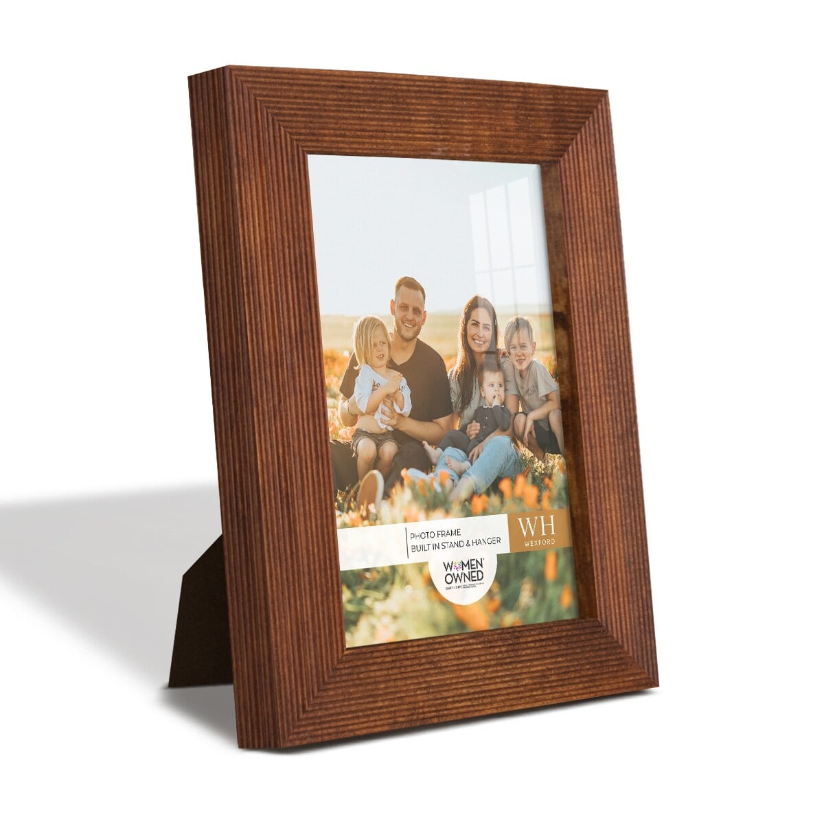 Wexford Home 4 Piece Set Solid Wood Picture Frame Brown - 3x4 - Walmart.com