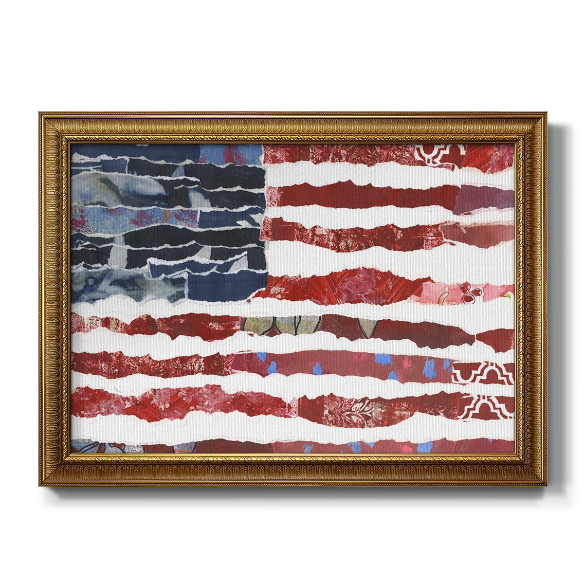 Wexford Home Patriotic Collage Flag II Premium Framed Canvas- Ready to ...