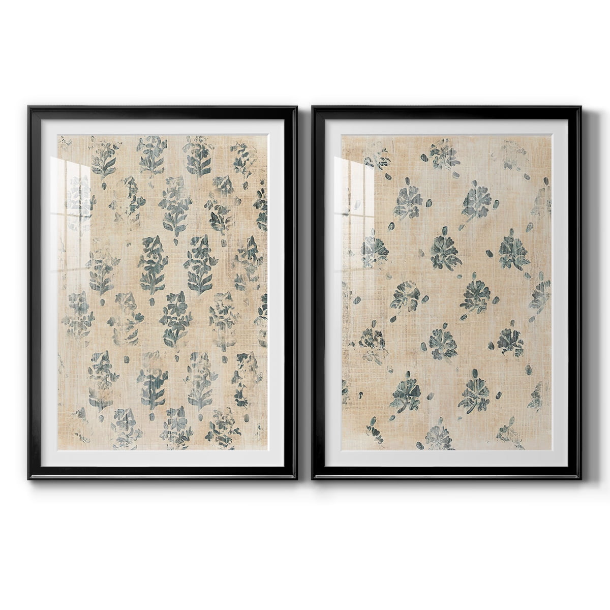 Wexford Home Vintage Blockprint I Premium Framed Print, 18.5" x 24.5 ...