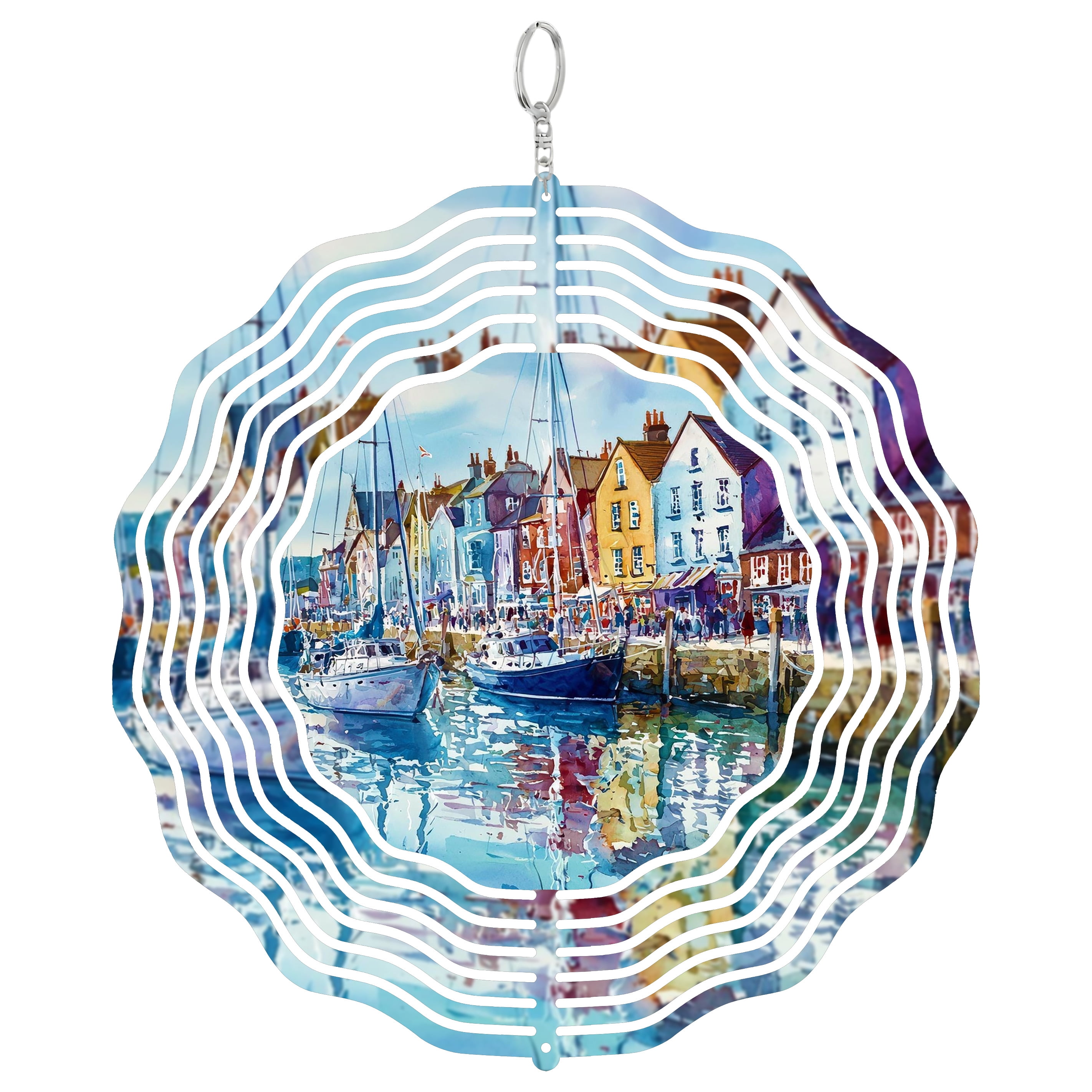 Weymouth Harbor Wind Spinner, 3D Kinetic Dorset Coast Yard Art Outdoor ...