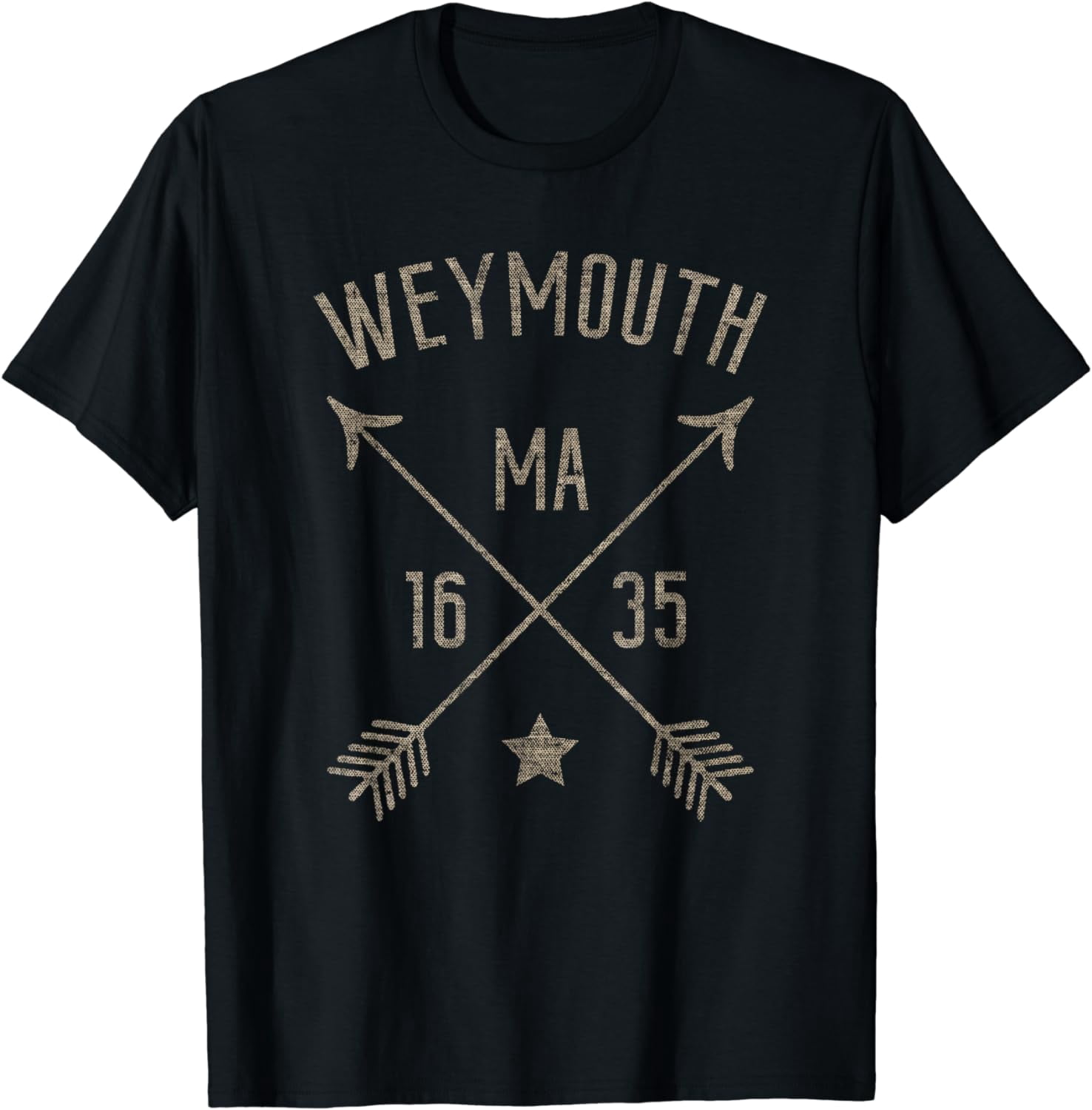 Weymouth MA Vintage Distressed Boho Style Home City T-Shirt - Walmart.com