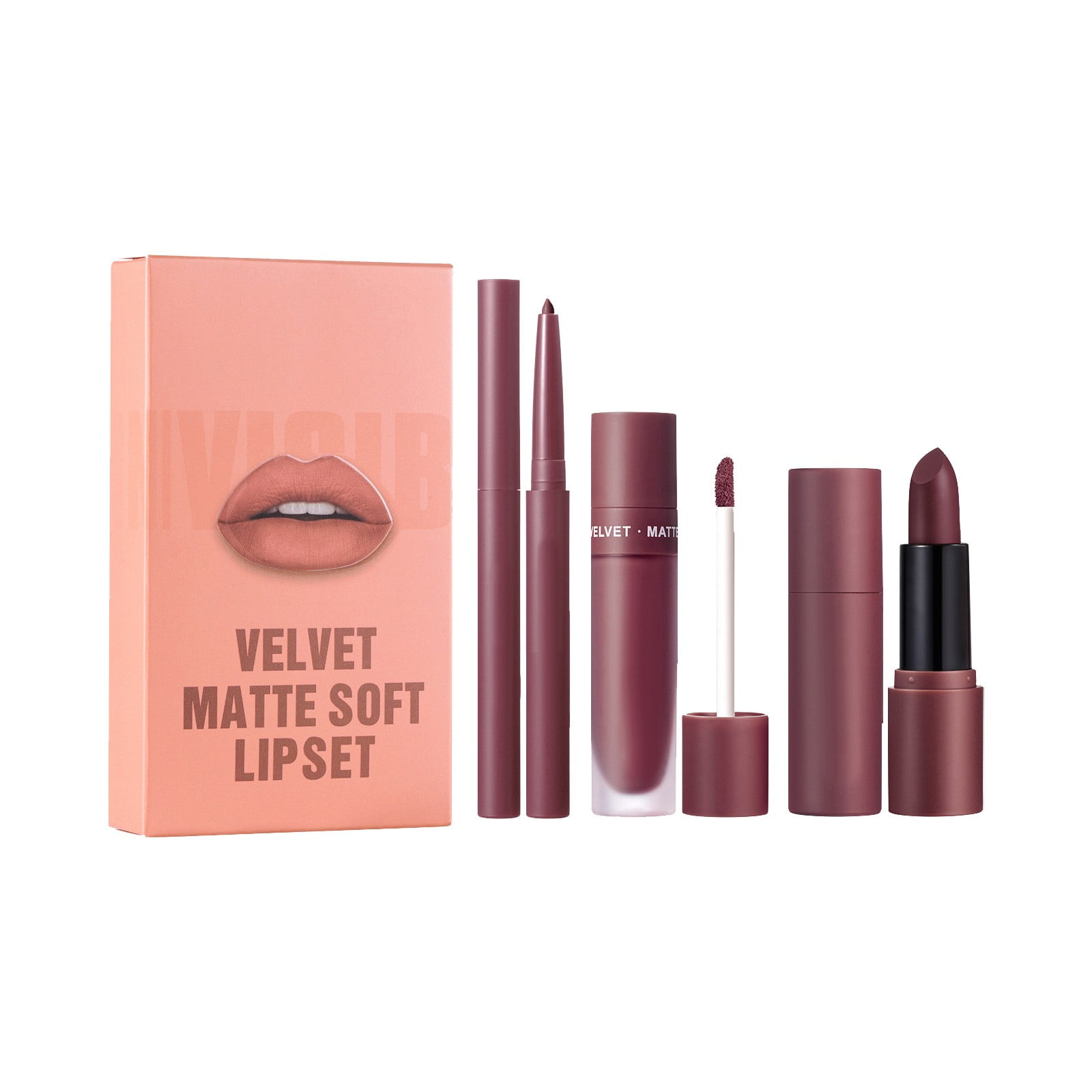 Weyolog Red Lipstick Six Color Lip Kit Lip Liner Lipstick Liquid ...