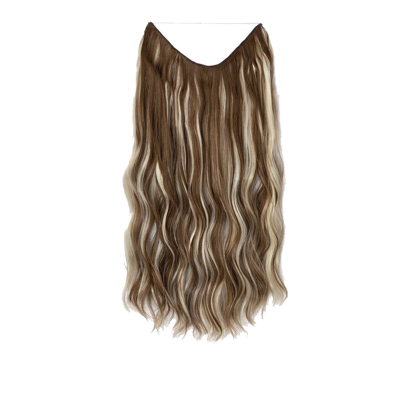 Weyolog Wigs White Wire Hair Extension Long Synthetic Clip In Wave ...