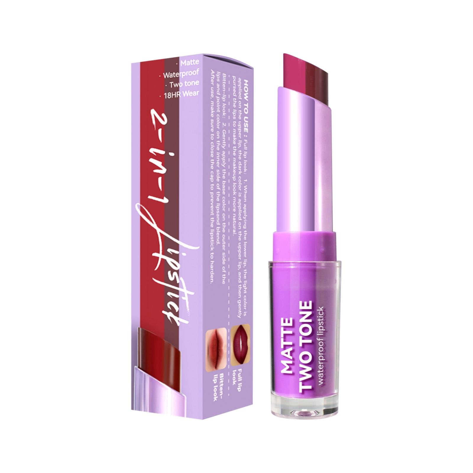 Weyolog lip gloss, Two Color Lipstick Pearlescent Moisturizing Not Easy ...