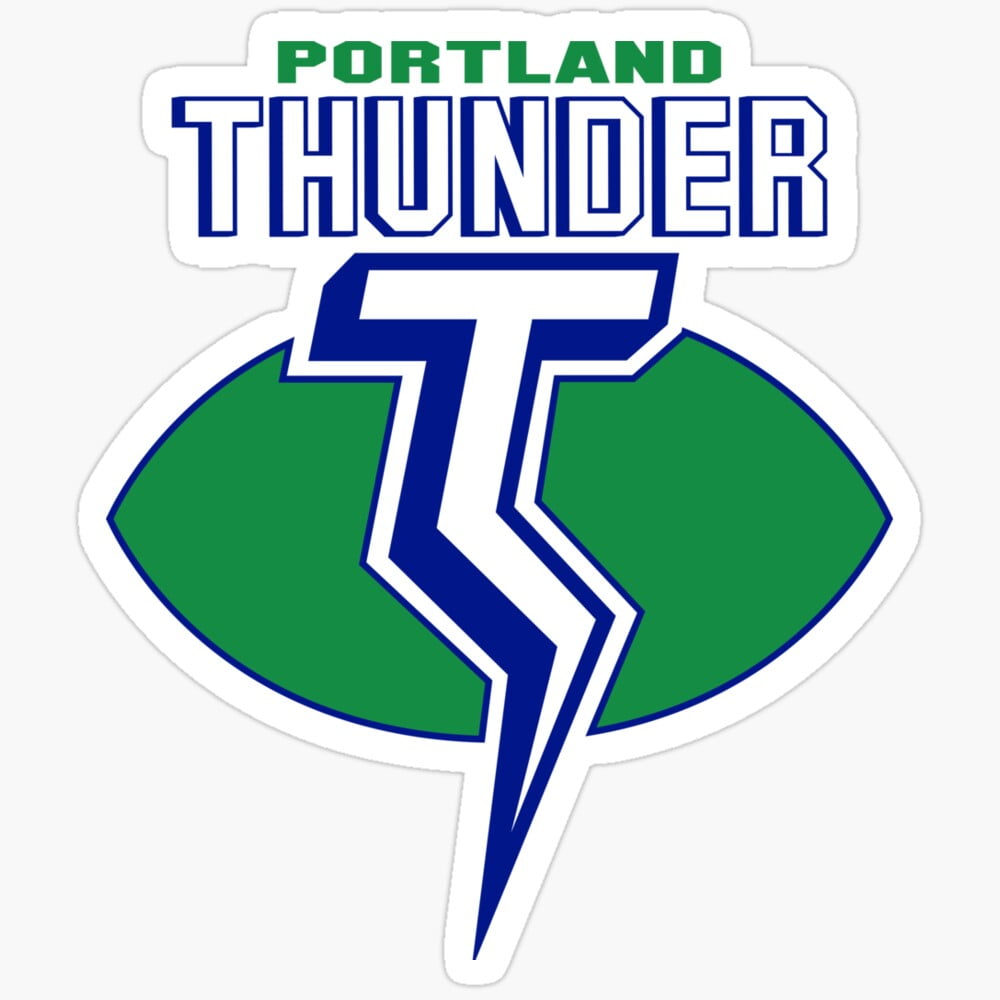 Wfl Portland Thunder Sticker Baseball Sticker, Football Sticker ...