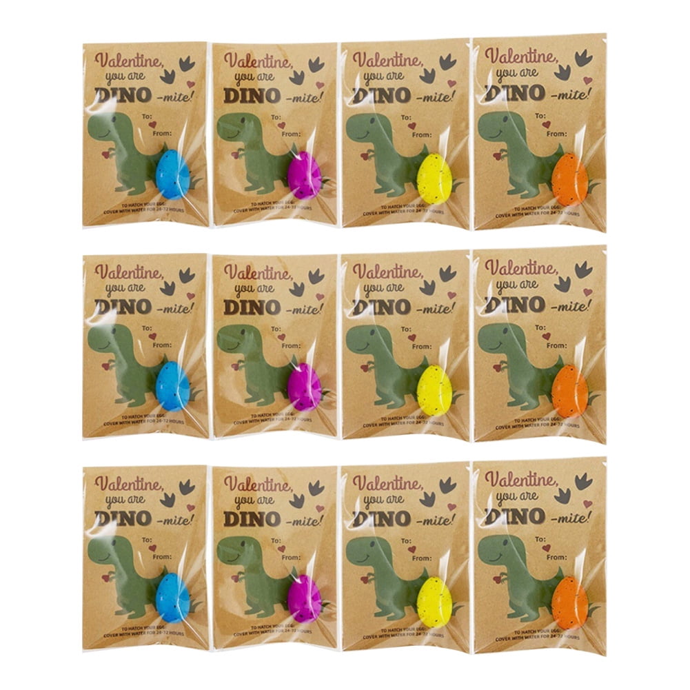 Wgeygst 12PCS Dinosaur Egg Card Diy Hatching Dinosaur Egg Cards for ...