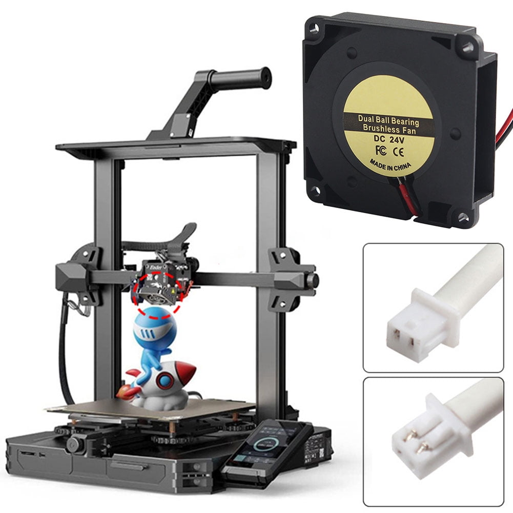 Wgeygst 2Pcs 3D Printer Fan 4010 Dc 24V Brushless Cooling Turbo Fan ...