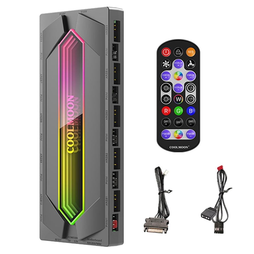 Wgeygst Argb And Pwm Hub Pwm Fan Hub Splitter Computer Argb Fans Hub ...