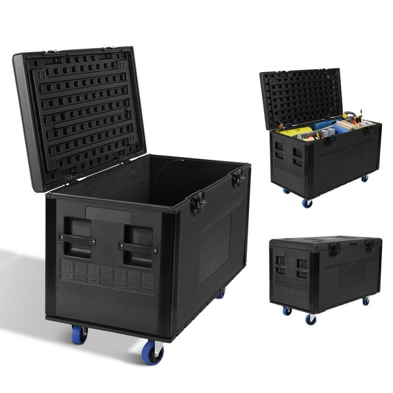 Wgeygst Cable Flight Case Ata Rolling Road Box with Wheels 20-inch ...