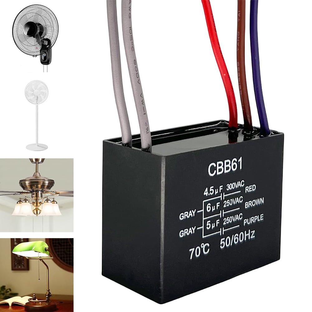 Wgeygst Fan Speed Control Switch Ceiling Fan Capacitor 5 Wire 250V Fan ...