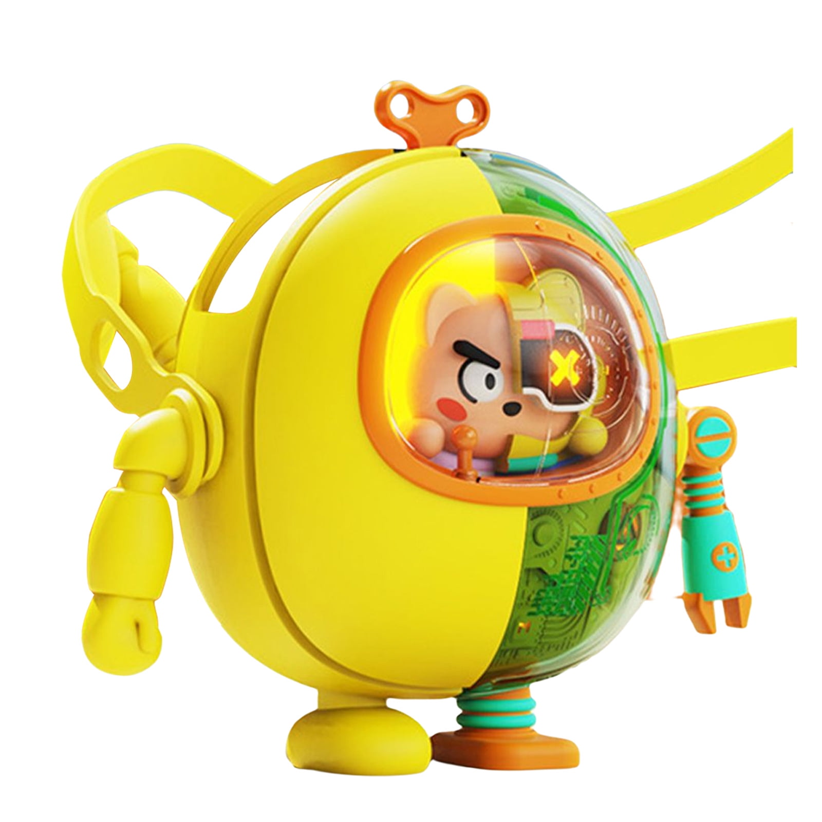 Wgeygst Mini Mecha Fan Bladeless 900mAh Hanging Neck Fan Night Light ...