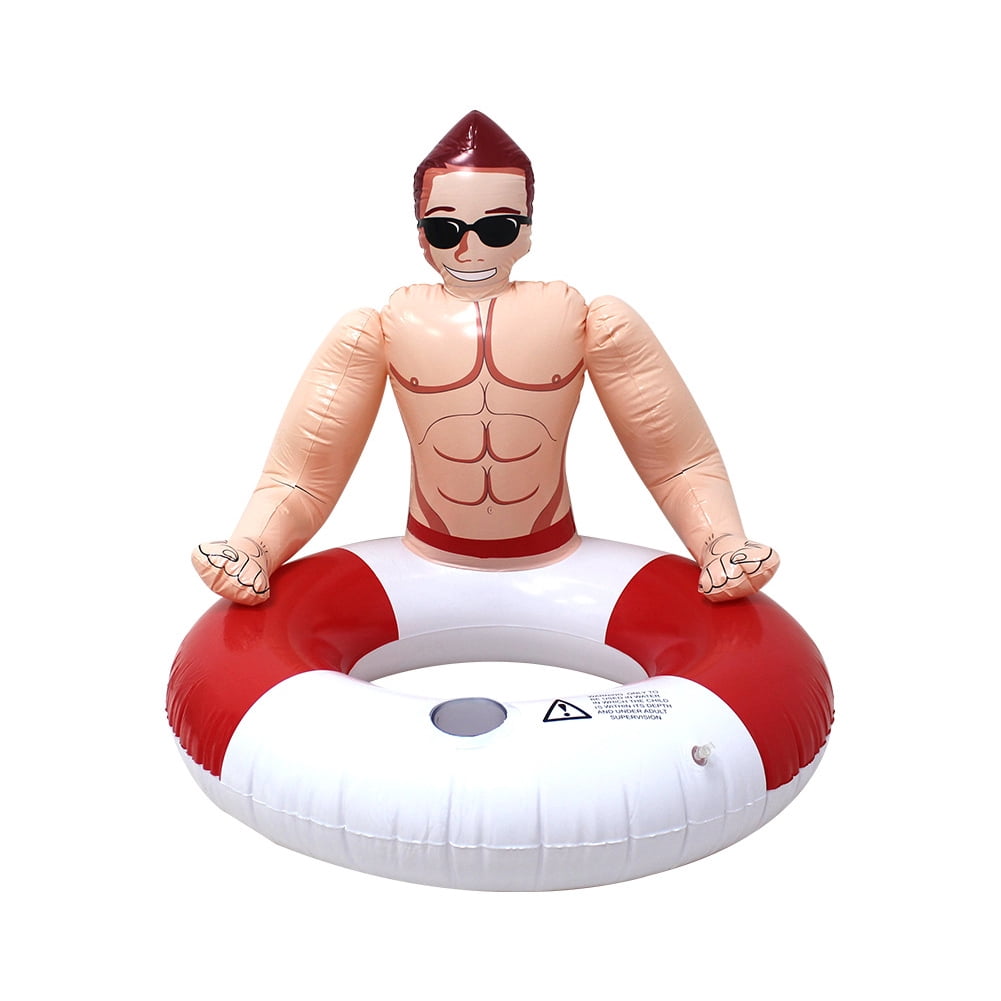 Wgeygst Muscle Men Inflatable Swim Ring Blow Up Swim Tube Pvc Pool ...