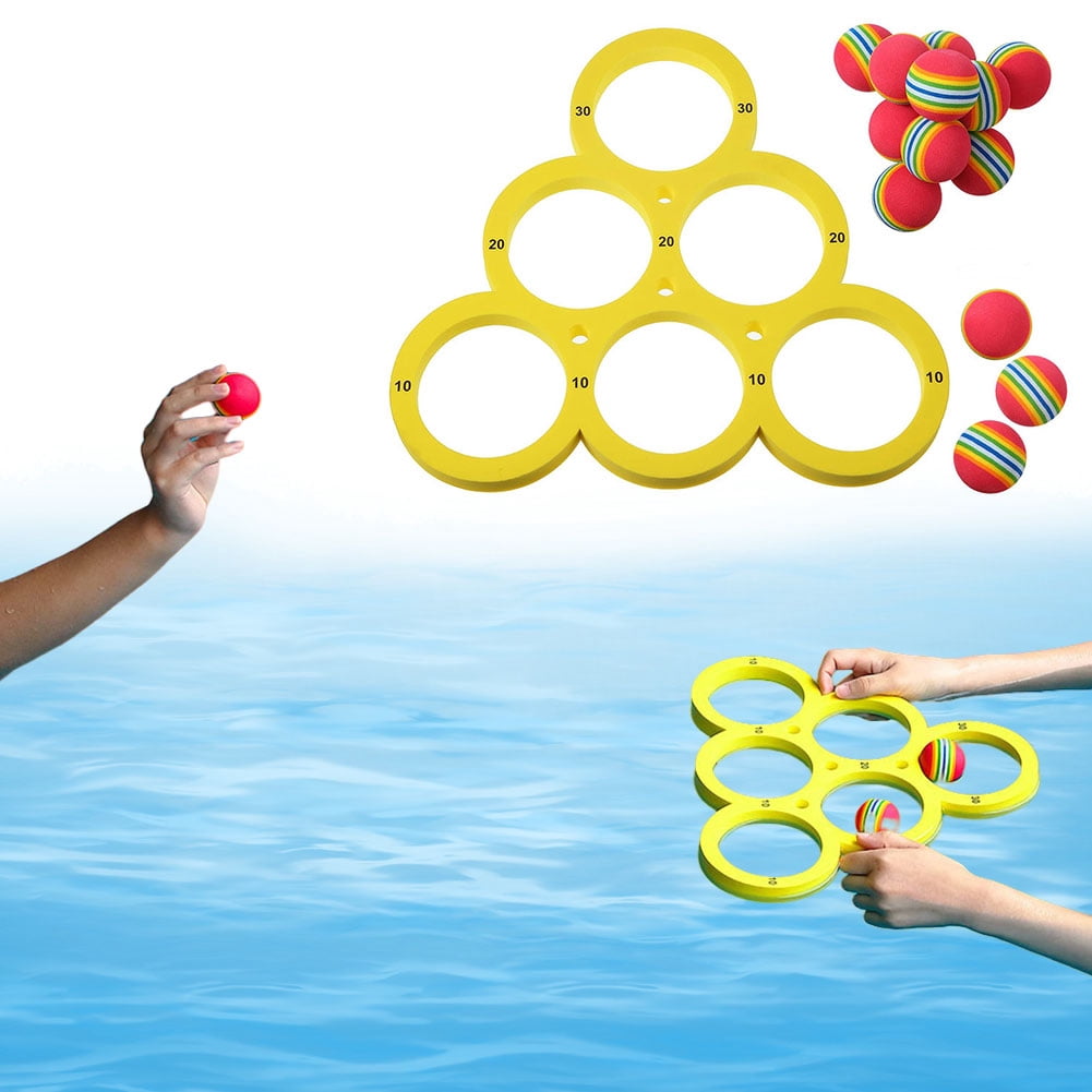 Wgeygst Pool Games Set with 10 Balls Water Sports Throwing Games ...