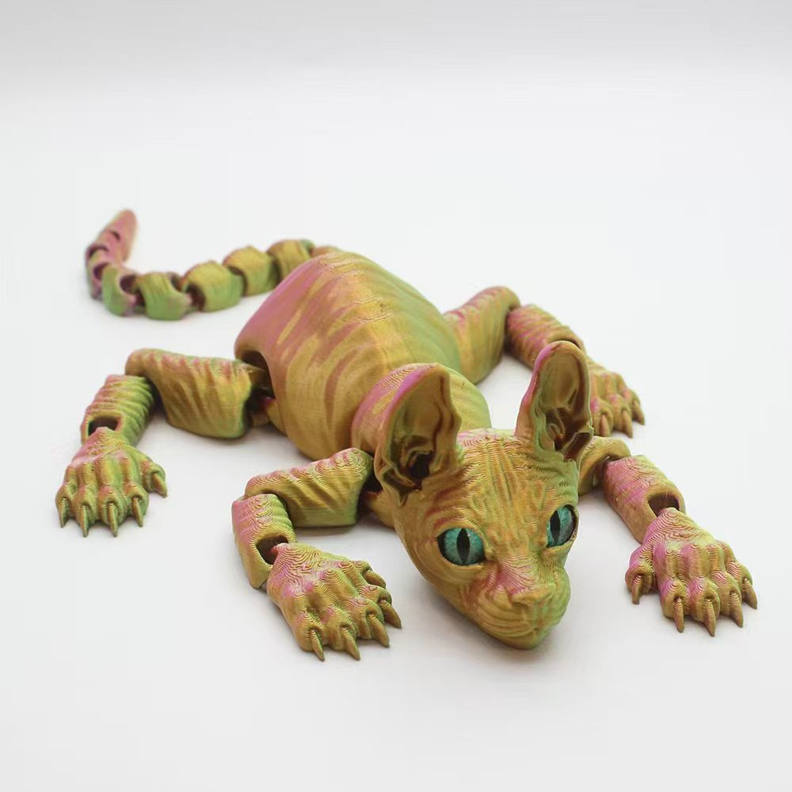 Wgmhea Book Shelf Decor 3D Printed Sphynx Cat Realistic Hairless Cat ...