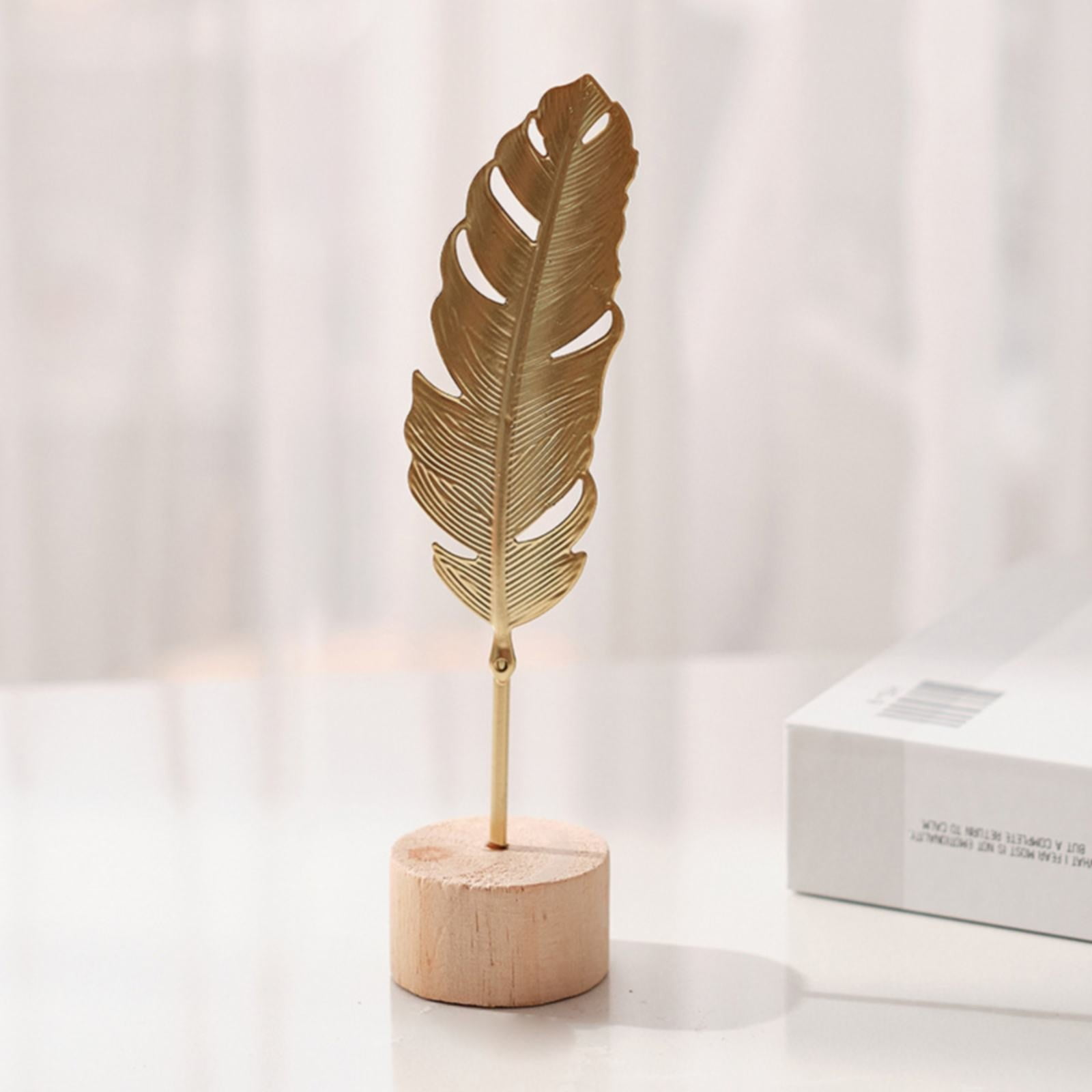 Wgmhea Home Décor Accents Leaf Decor Metal Golden Leaf Ornaments and ...