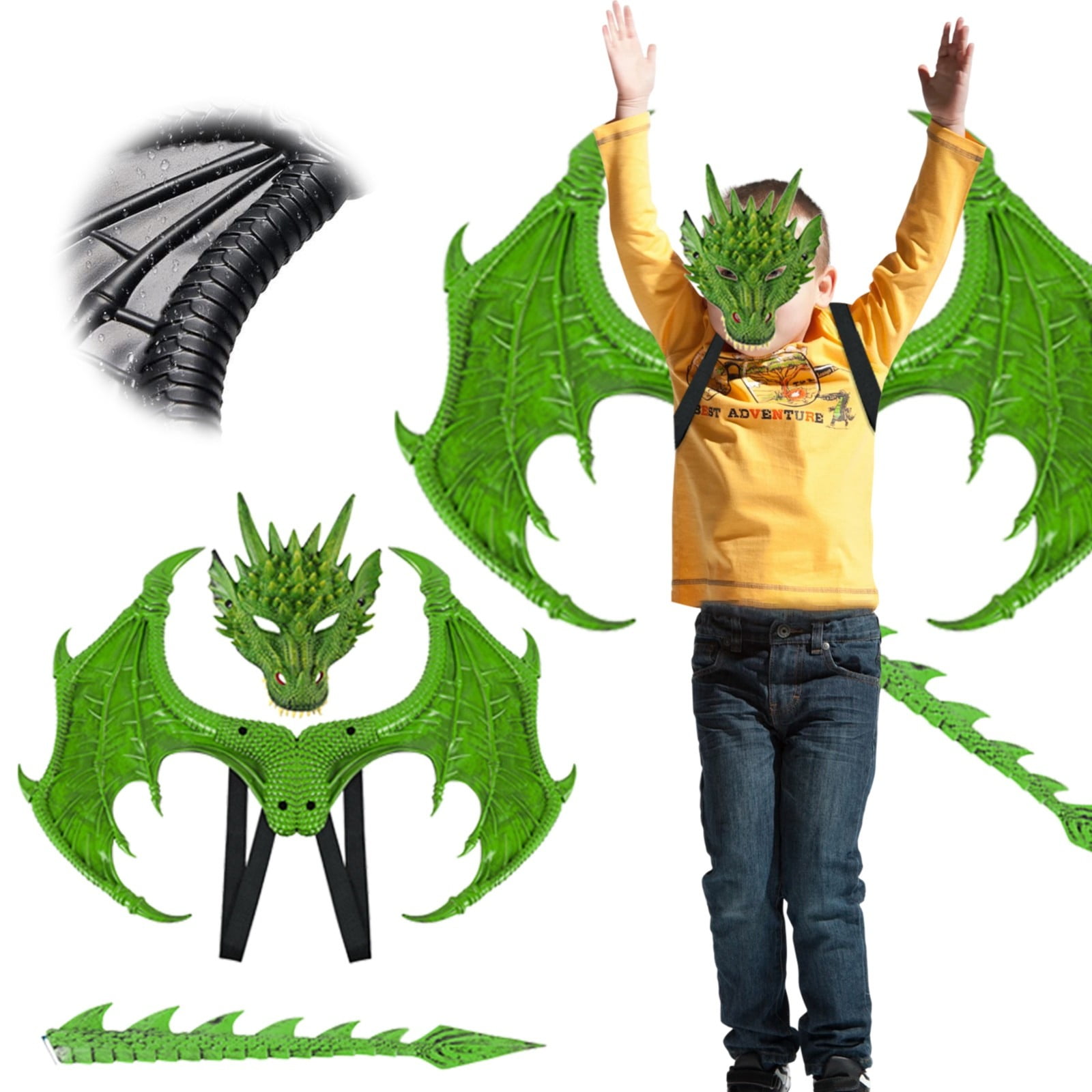 Wgmhea Mantel Decorations Halloween Dragon Set Dragon Costume Halloween ...