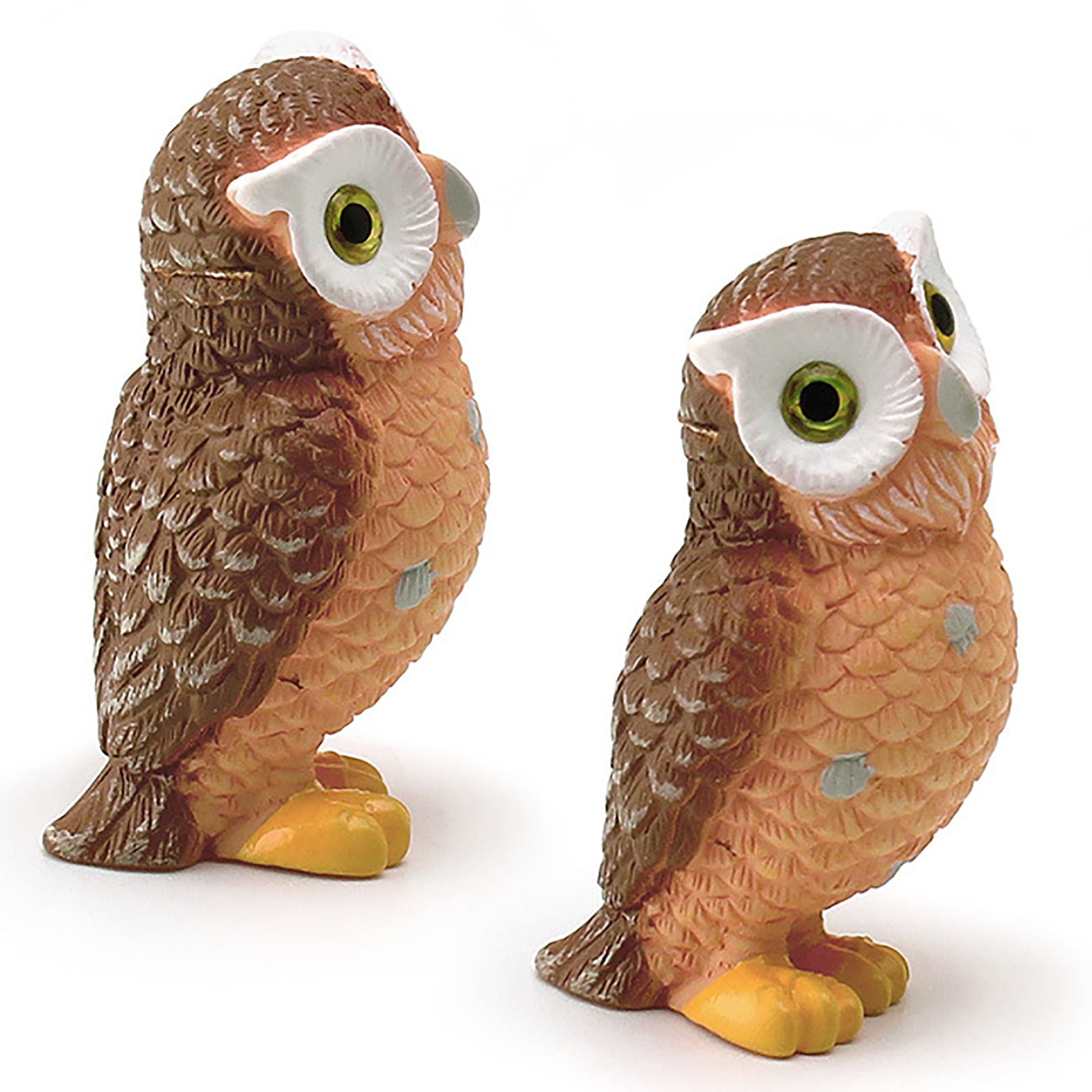Wgmhea Outdoor Garden Decor Resin Mini Owls Set Cute Owl Statue with ...