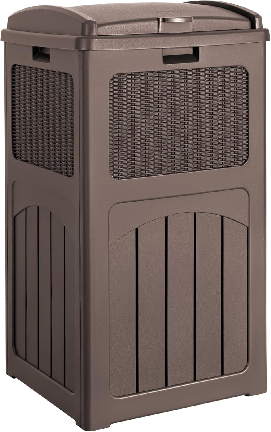 WgoodW 33 Gallon Outdoor Trash Can, Hideaway Garbage Bins with Tiered ...